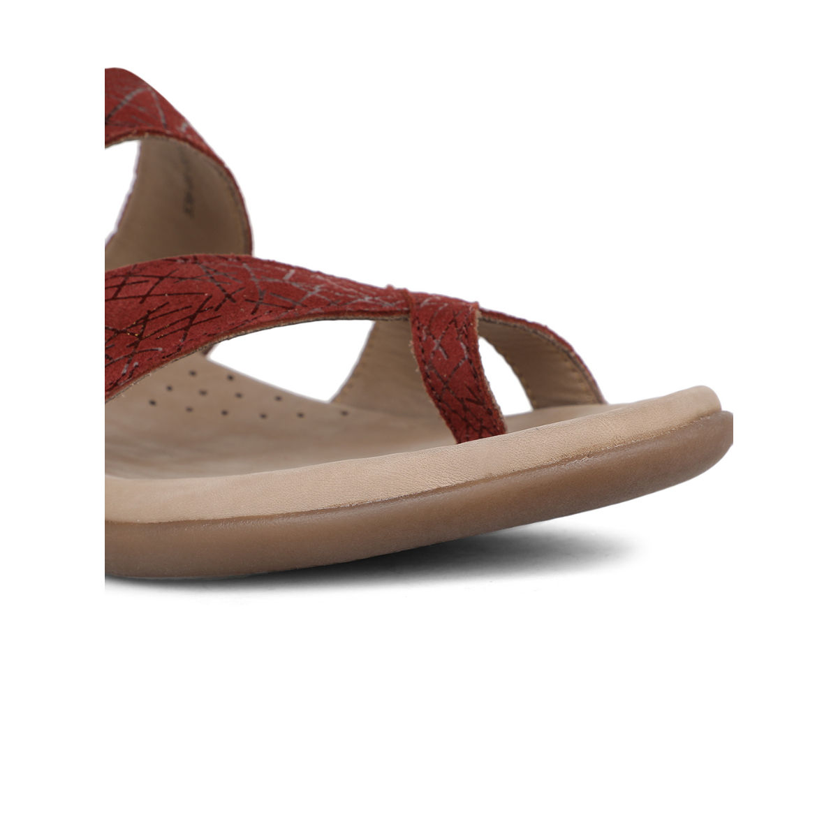 Buy Hush Puppies Textured Maroon Flats Online