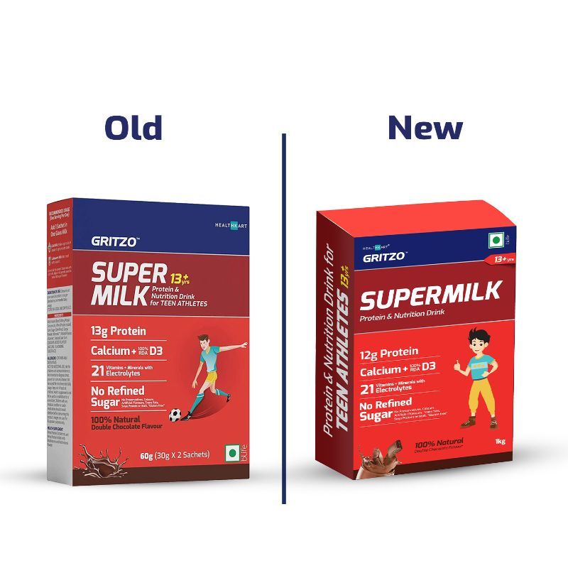 Gritzo Super Milk 13+y: Teen Athletes Nutrition Drink - Natural ...
