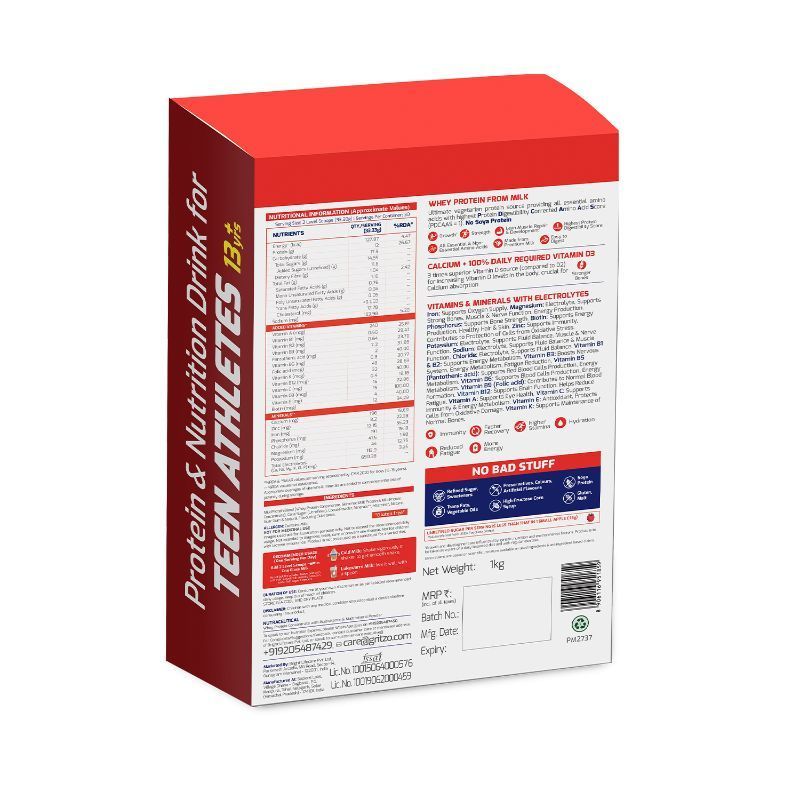 Gritzo Super Milk 13+y: Teen Athletes Nutrition Drink - Natural ...