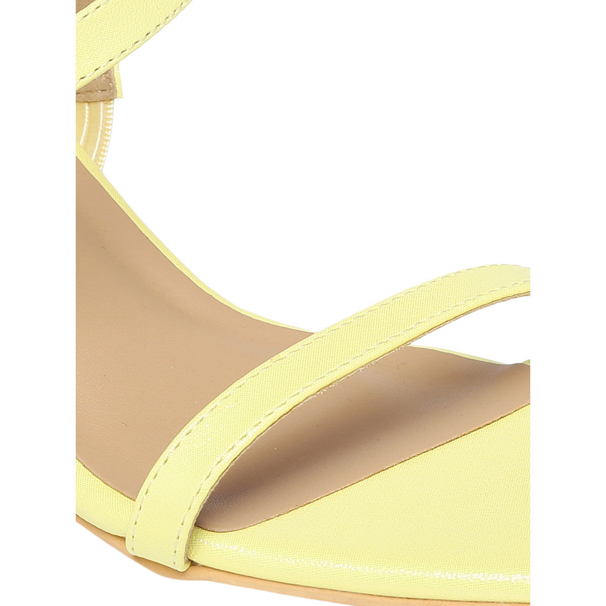 Buy Monrow Solid Yellow Block Heels Online
