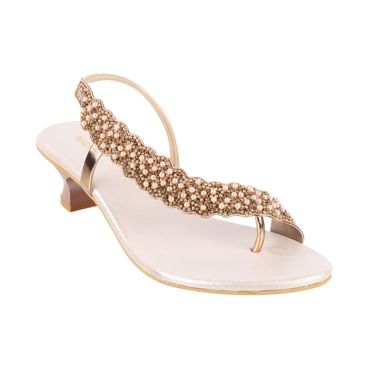 Buy Walkway Brown Embellished/sequined Sandals Online