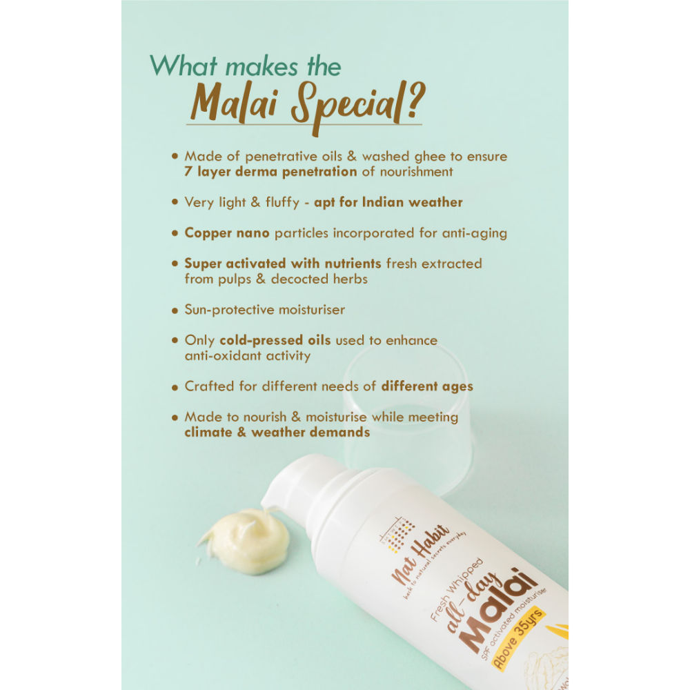 Nat Habit Flax Walnut Vit-EC Omega+ Fresh Whipped All-Day Malai Face ...
