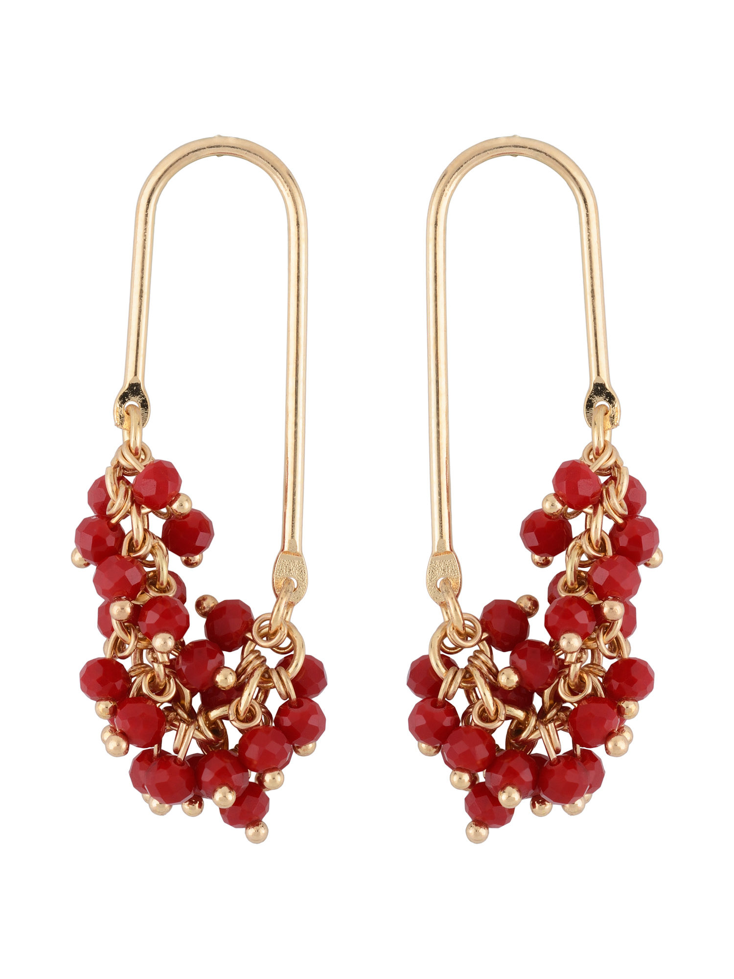 Buy E2O Classic Maroon Drop Earrings Online