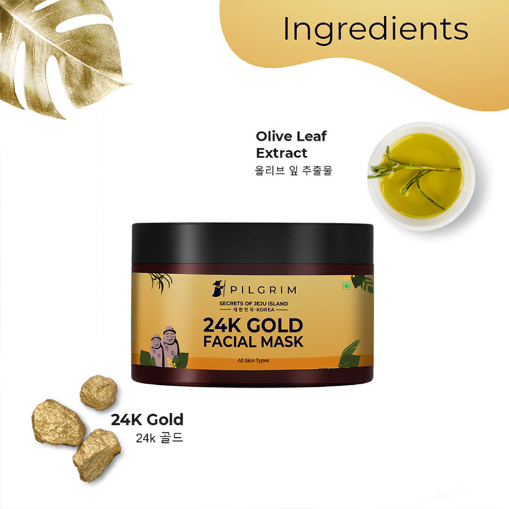 Pilgrim 24K Gold Facial Mask for Glowing & Radiant Skin Depigmentation ...