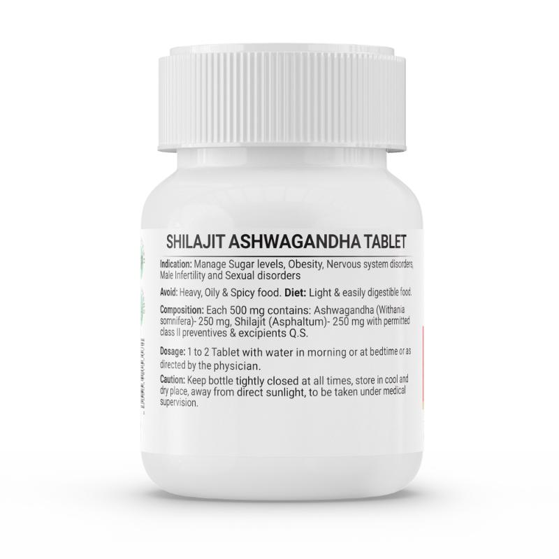 Buy Krishna's Herbal & Ayurveda Shilajit Ashwagandha Tablets Online