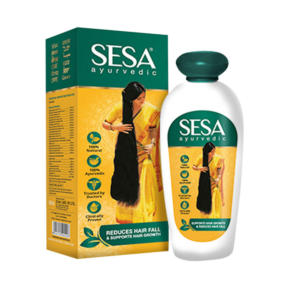 SESA Ayurvedic Hair Oil, 18 Herbs + 5 Oils, Kshir Pak Vidhi Reduces ...