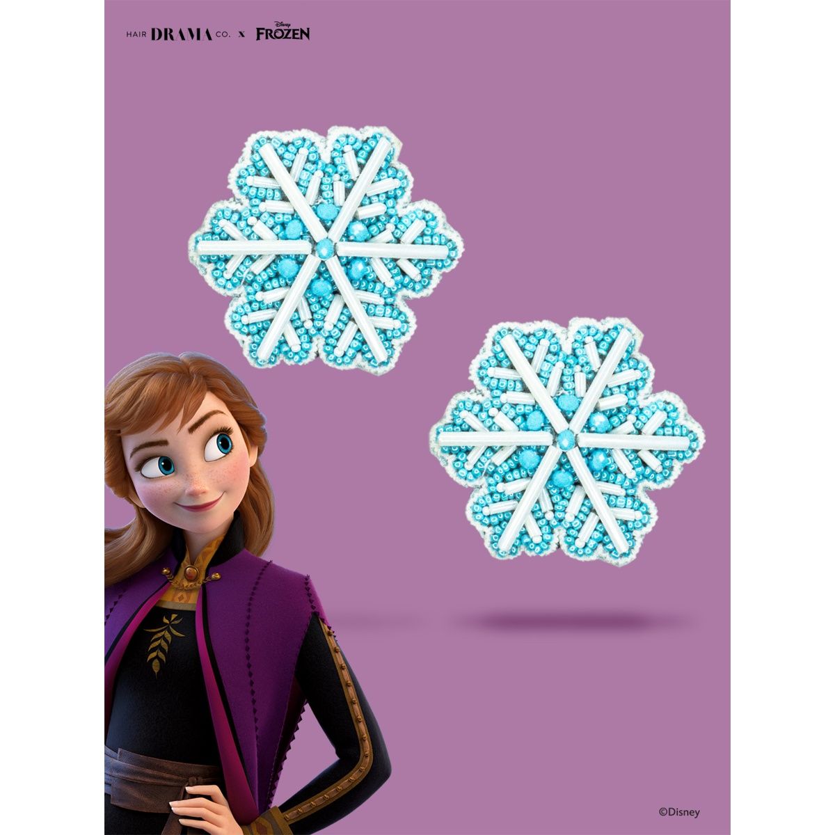 Buy Hair Drama Co. HDC x Disney Frozen Chill Skills Hair Pins - Blue ...