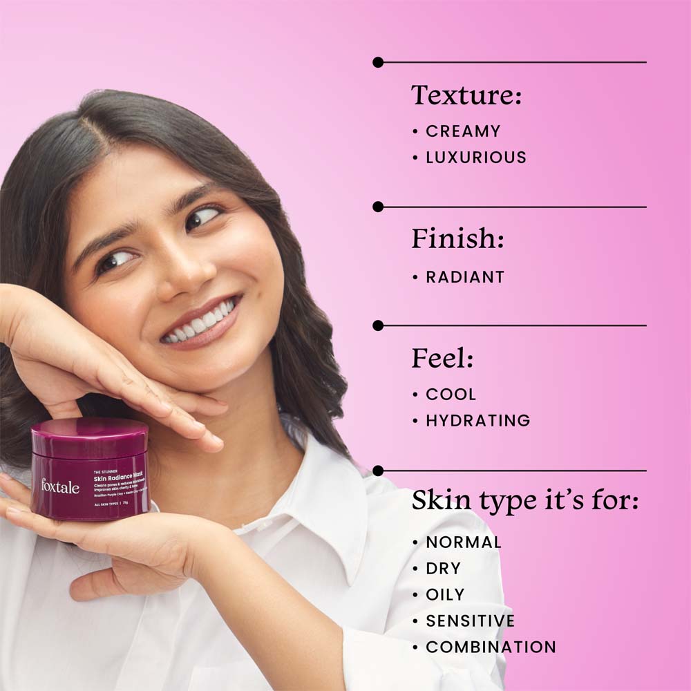 Buy Foxtale De-Tan Skin Radiance Mask, With Lactic Acid, Brazilian ...