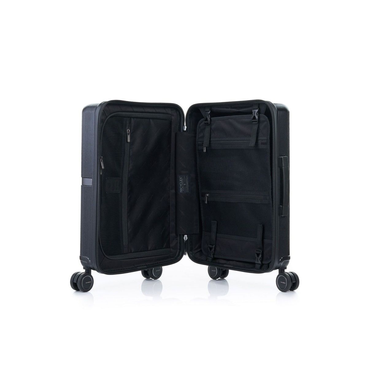Buy Samsonite Minter Spinner Polypropylene Hard Sided Black Luggage Bag ...