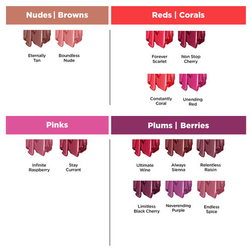 Revlon Colorstay Overtime Lipstick Color Chart | Lipstutorial.org