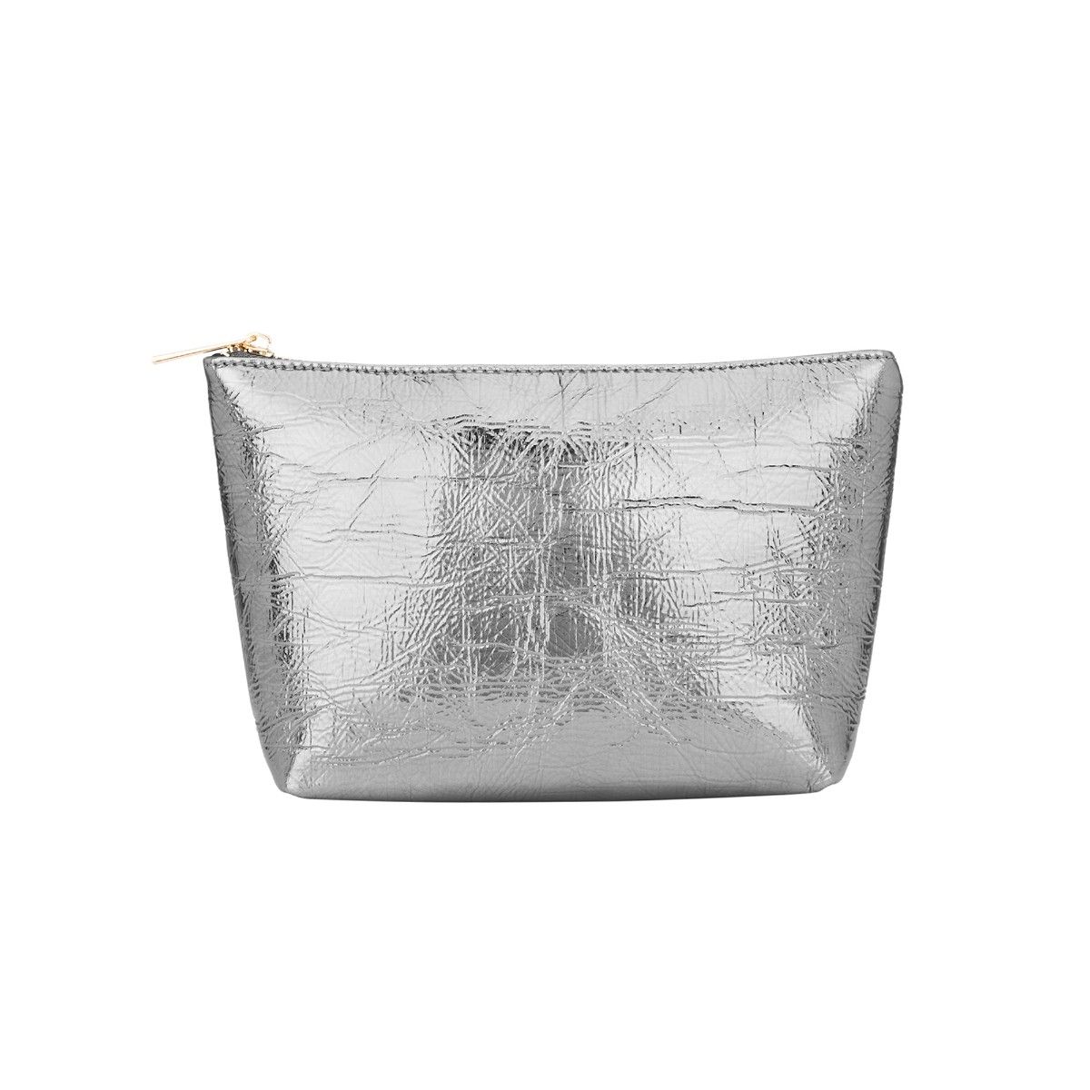 Buy Accessorize London Womens Pewter Large Metallic Makeup Bag Online