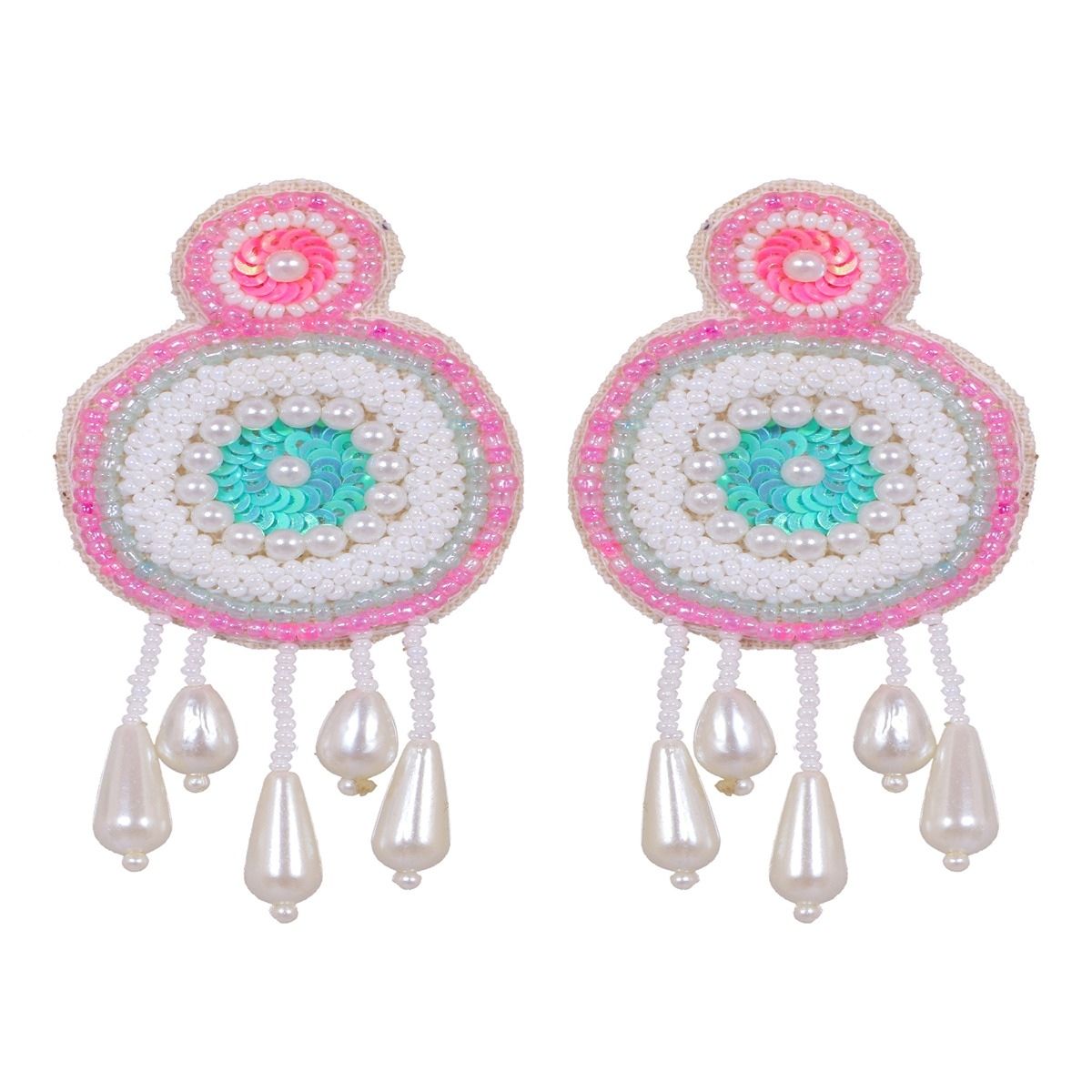 Crunchy Fashion Boho Beaded Handmade Multicolor Jewellery Set: Buy ...