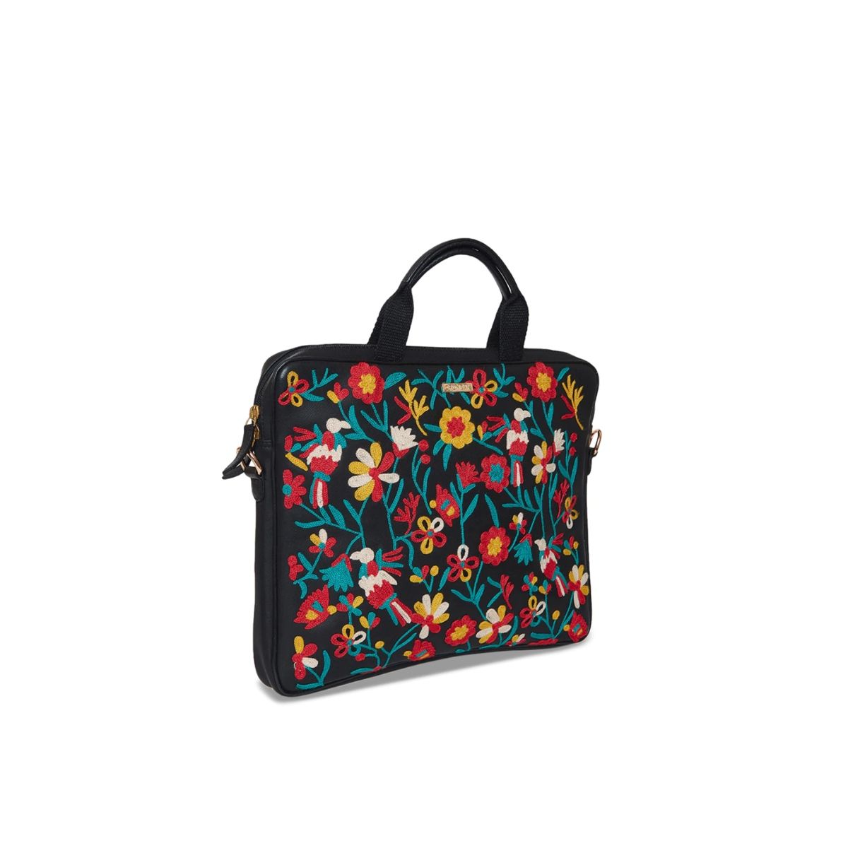 Buy Chumbak Jungle Embroidered Laptop Bag Online
