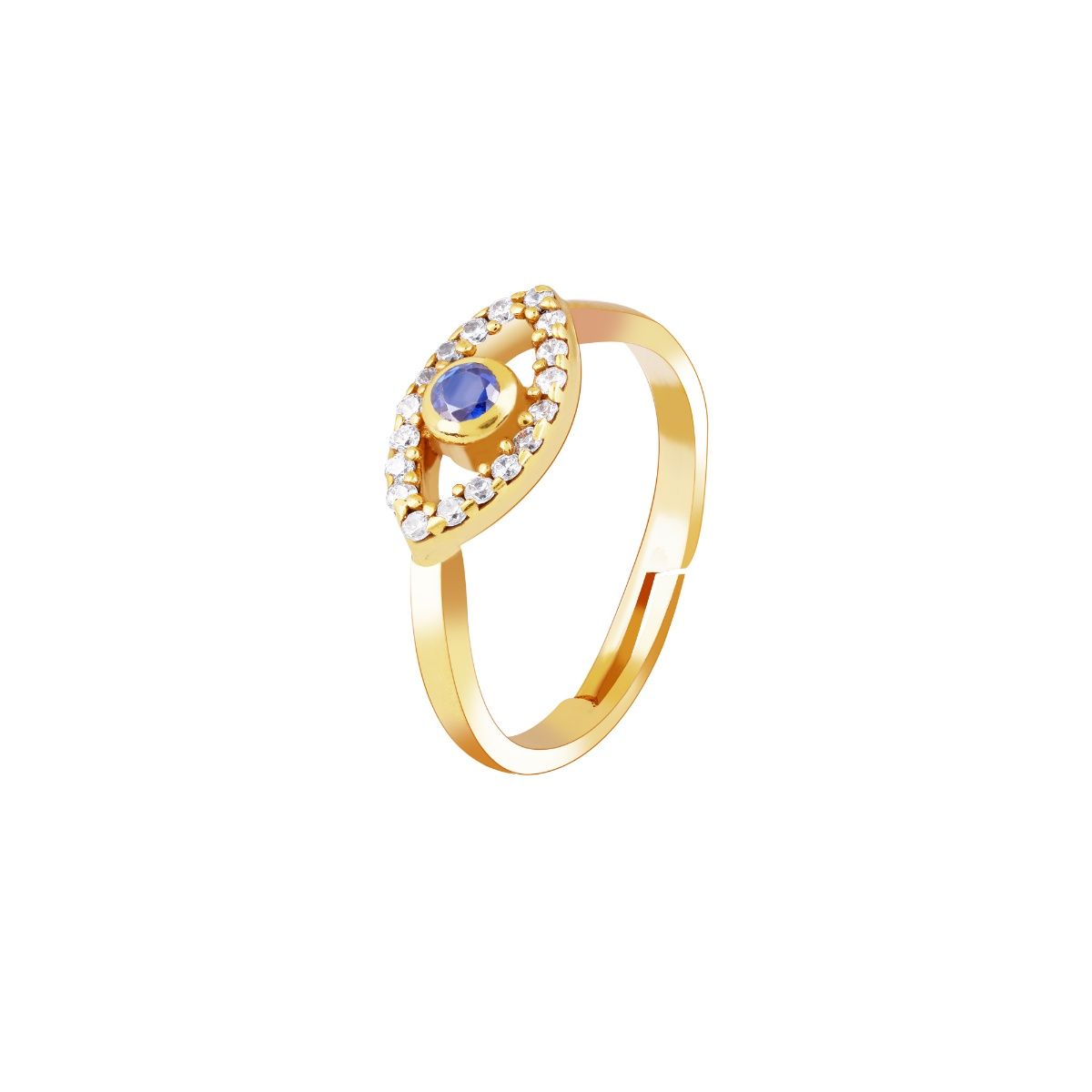 Buy GIVA Sterling Silver Golden Evil Eye Saviour Ring for Womens and ...