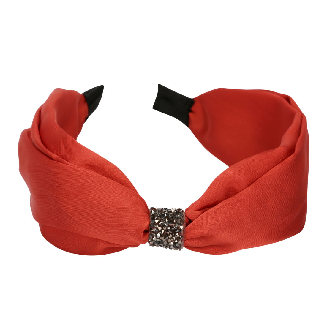 Buy YouBella Hair Jewellery Satin Fabric Crystal Studded Red Head Band ...