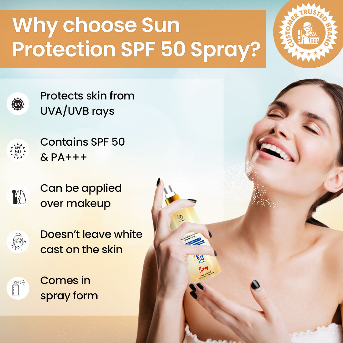 TNW The Natural Wash Sun Protection Sunscreen SPF 50+ PA+++ Spray: Buy ...