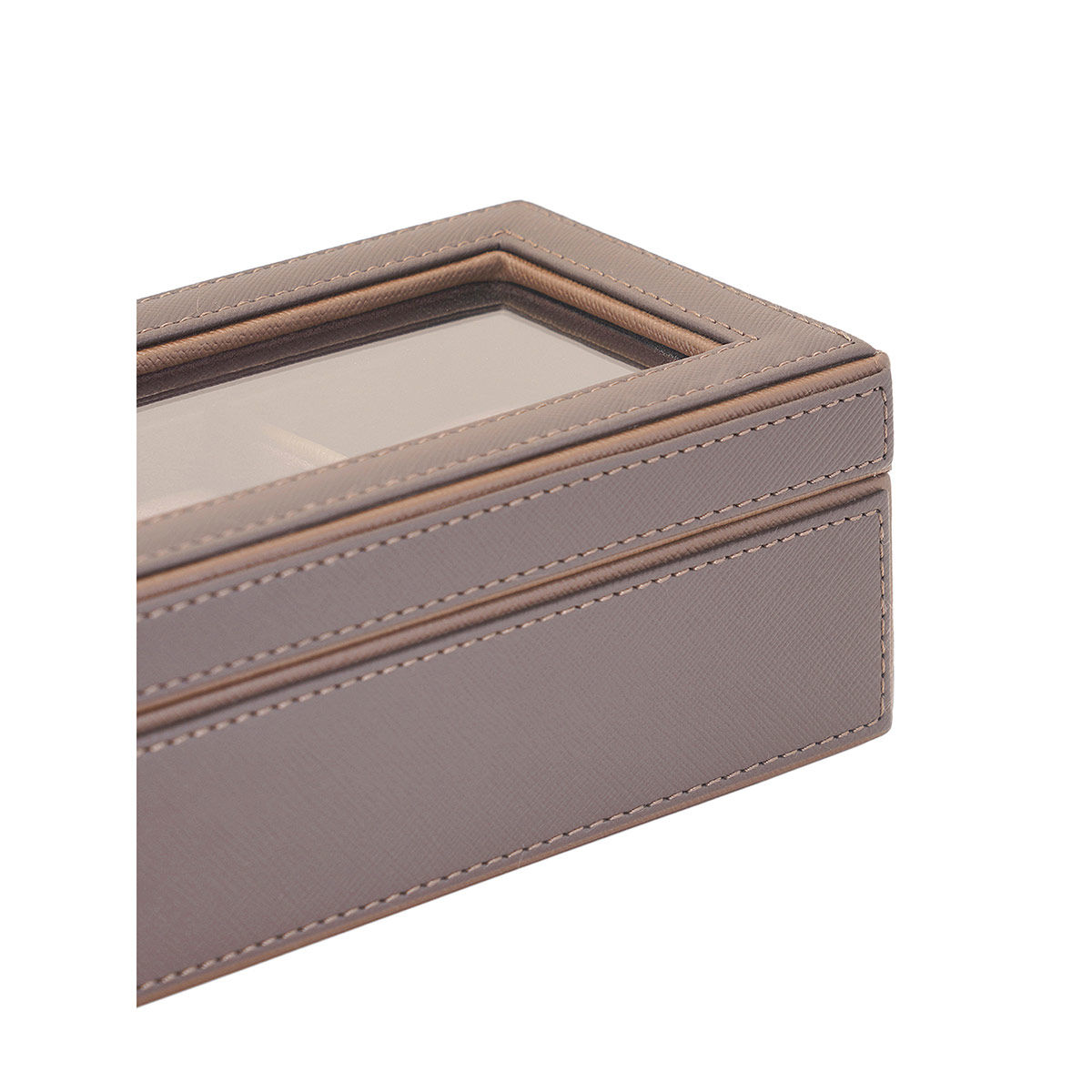 Buy Pure Home + Living Brown Pelle 3-Part Watch Box Online