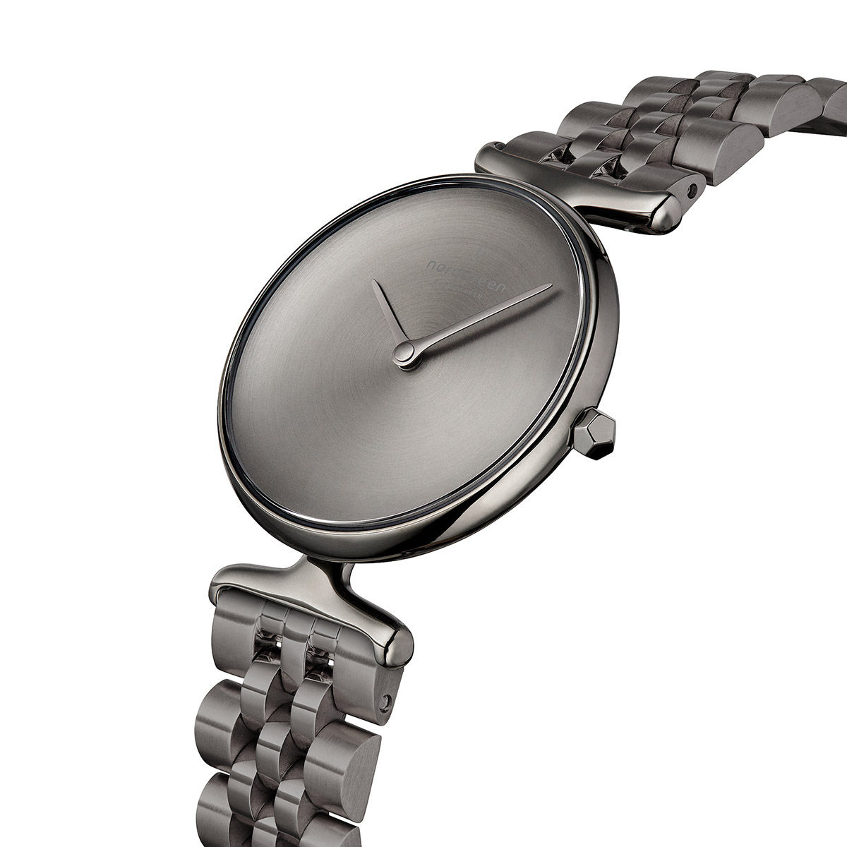 Buy Nordgreen Unika Brushed Metal Dial With Gun Metal 5-Link Watch ...