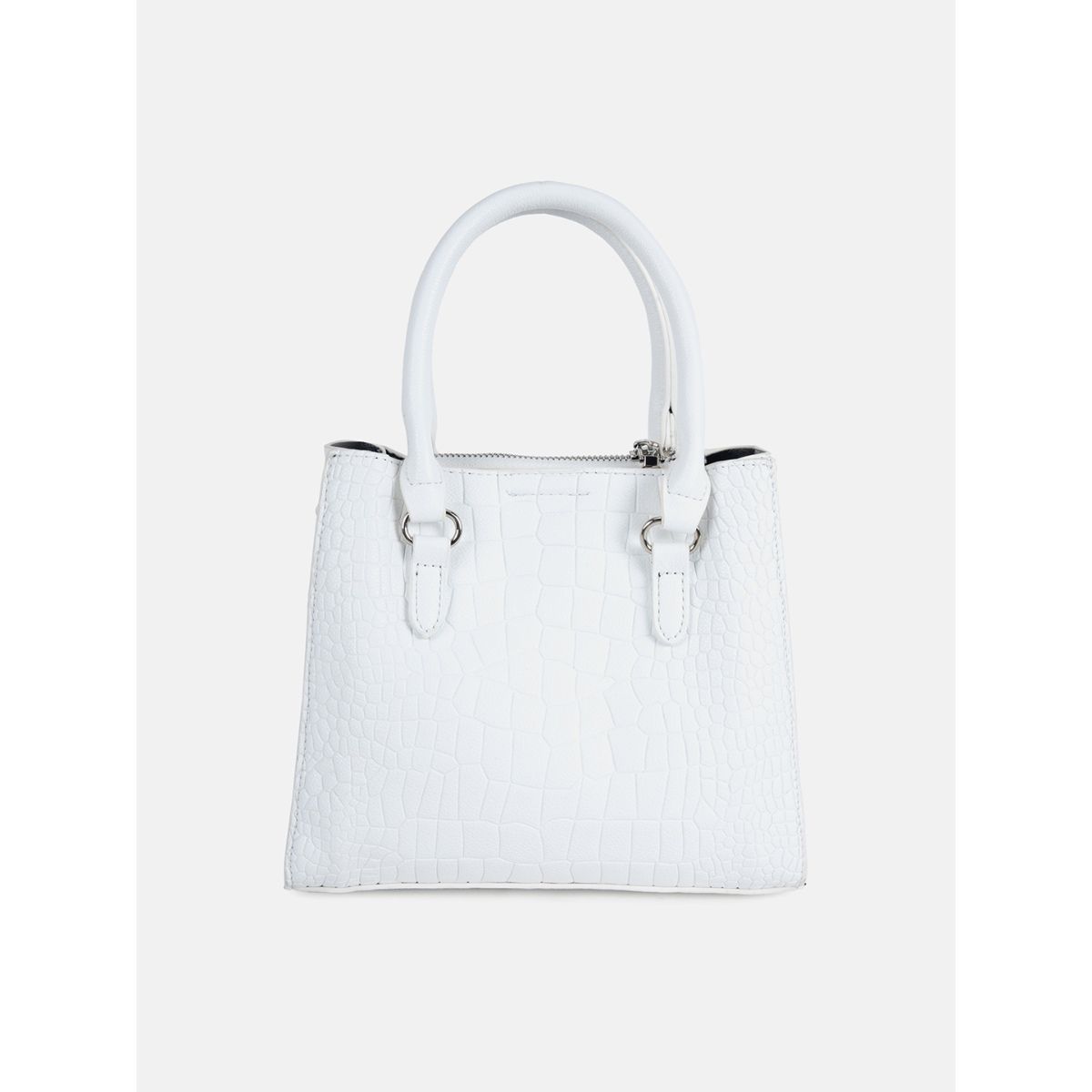 Buy Kazo Croc-Textured White Hand Bag Online