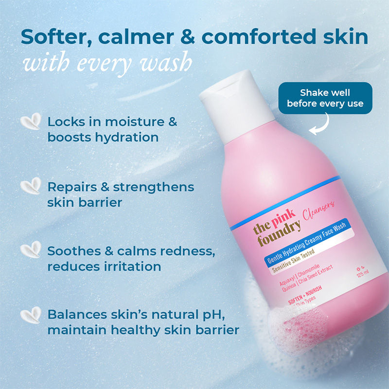 Buy The Pink Foundry Gentle Hydrating Creamy Face Wash Online