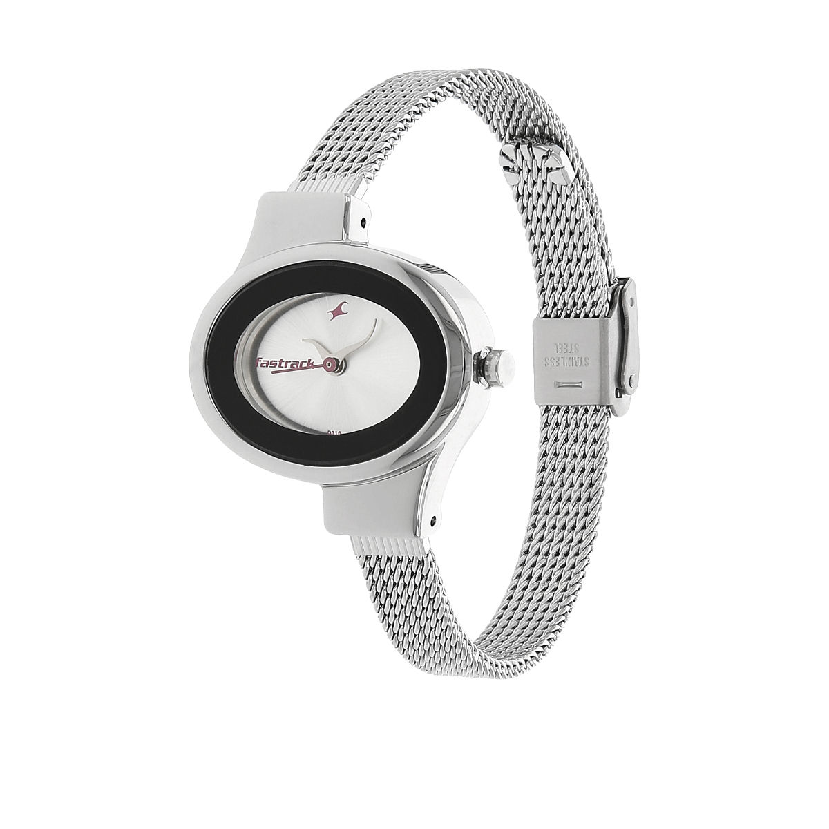 Buy Fastrack Silver Dial Silver Stainless Steel Strap Watch Online