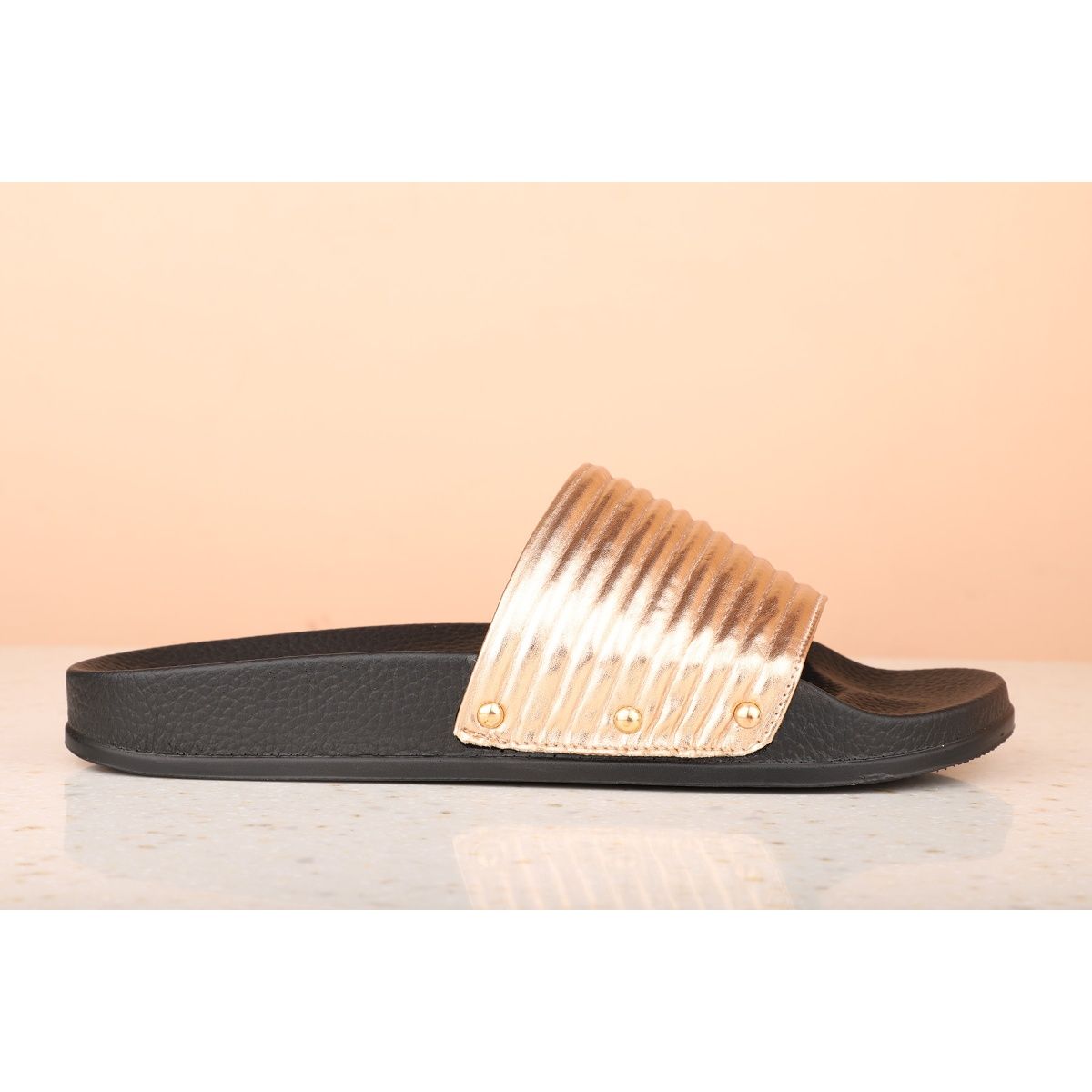 Buy Inc.5 Solid Rose Gold Sliders Online