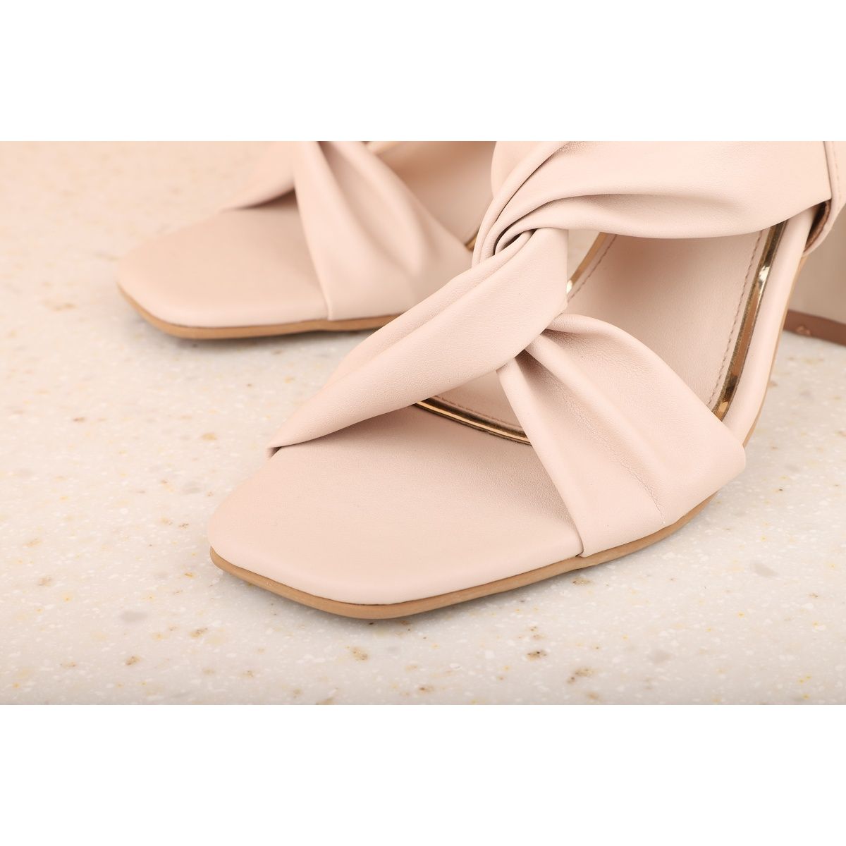 Buy Inc.5 Solid Beige Block Heels Online