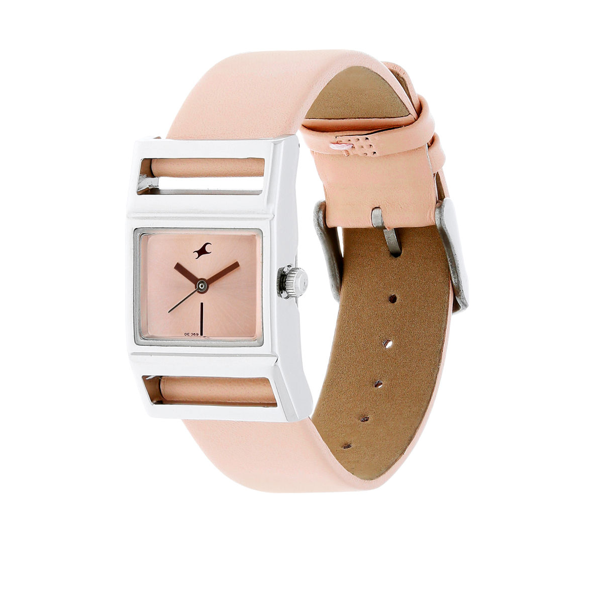 Fastrack Pink Dial Pink Leather Strap Watch: Buy Fastrack Pink Dial ...