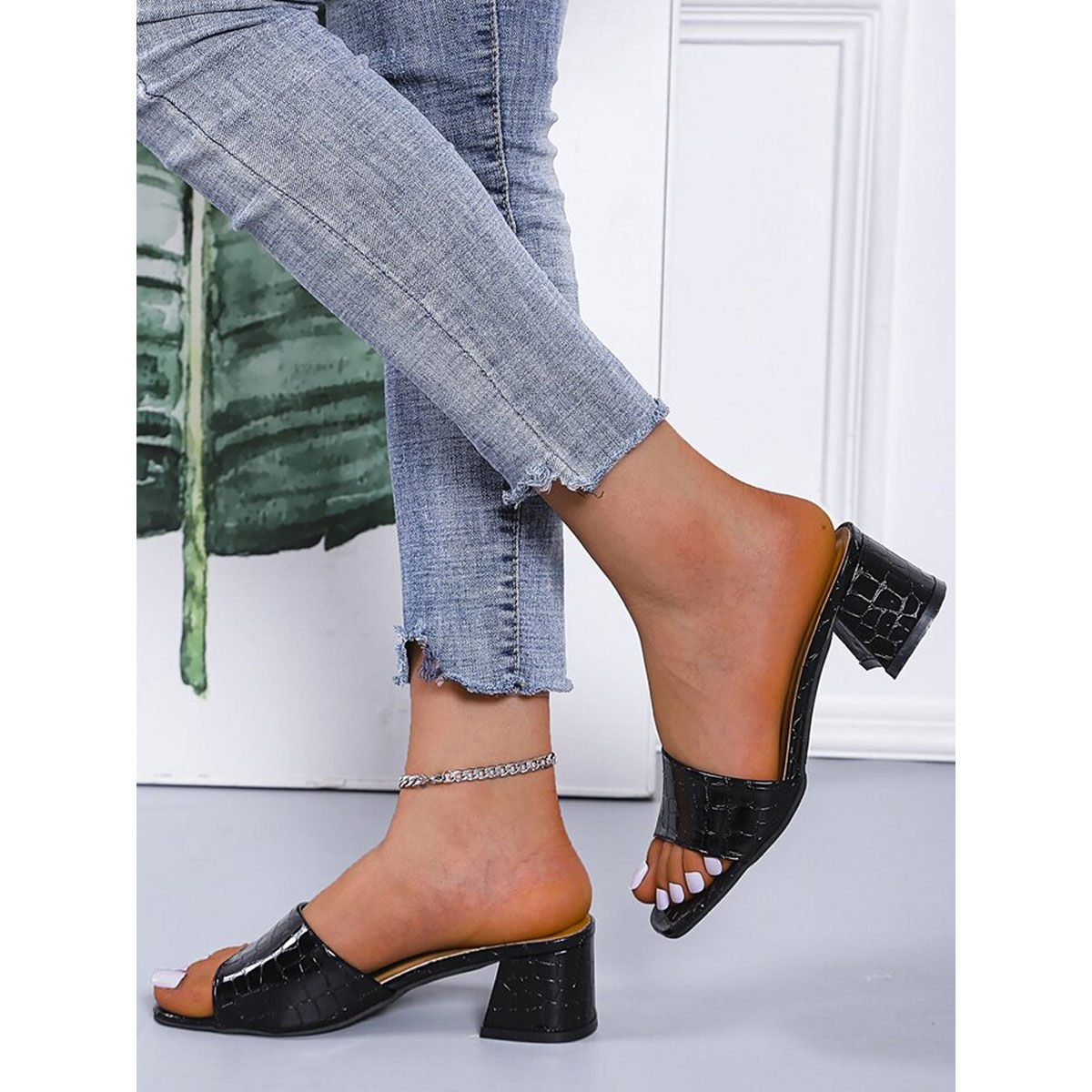 Buy Shoetopia Solid Black Heels for Women & Girls Online