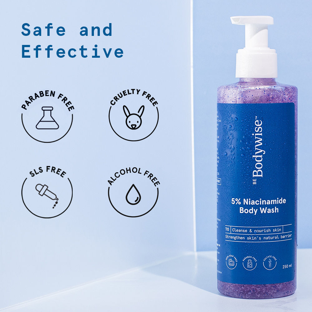 Be Bodywise 5% Niacinamide Body Wash with Aloe Vera Extract for Intense ...