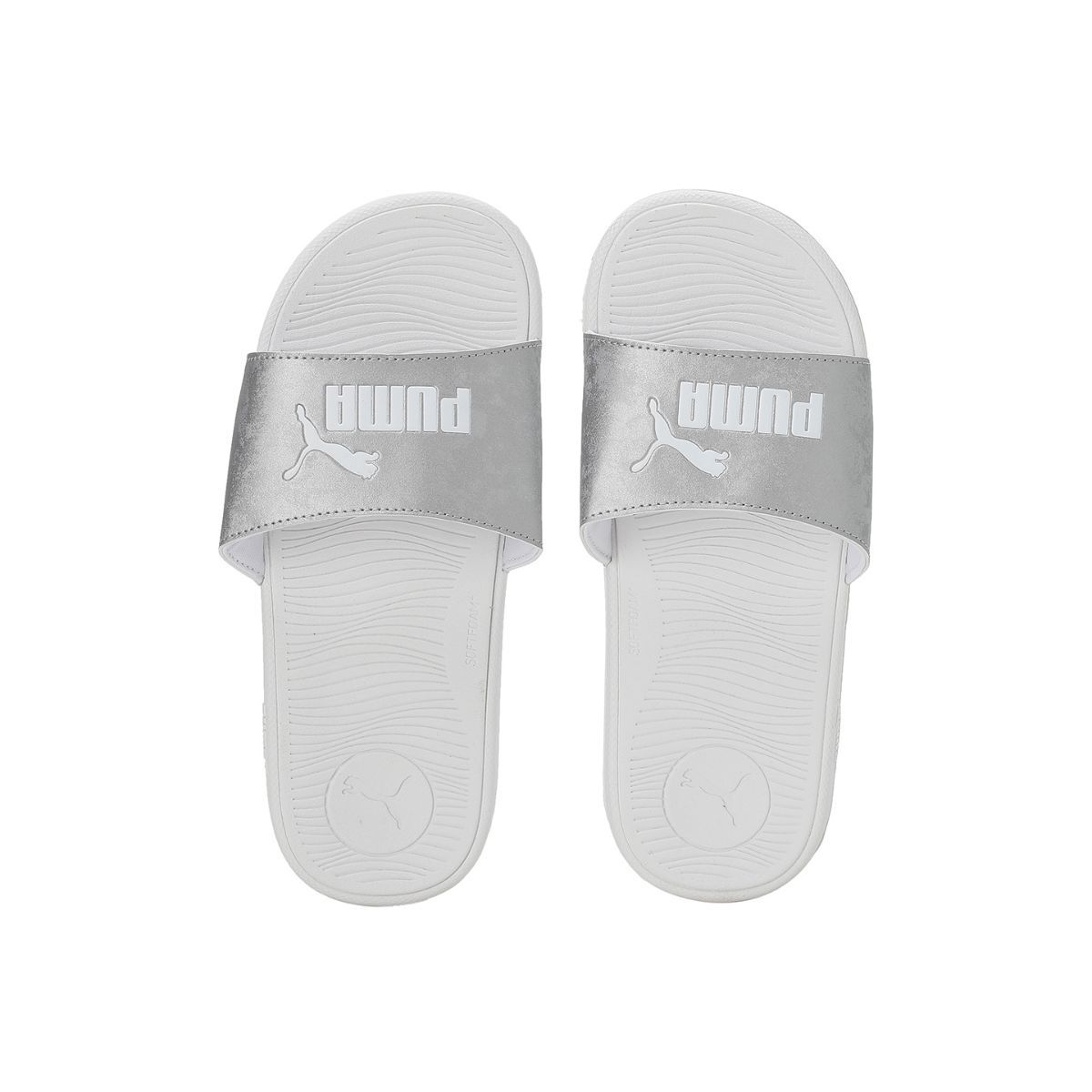 Puma Cool Cat 2.0 Space Women Silver Sliders: Buy Puma Cool Cat 2.0 ...