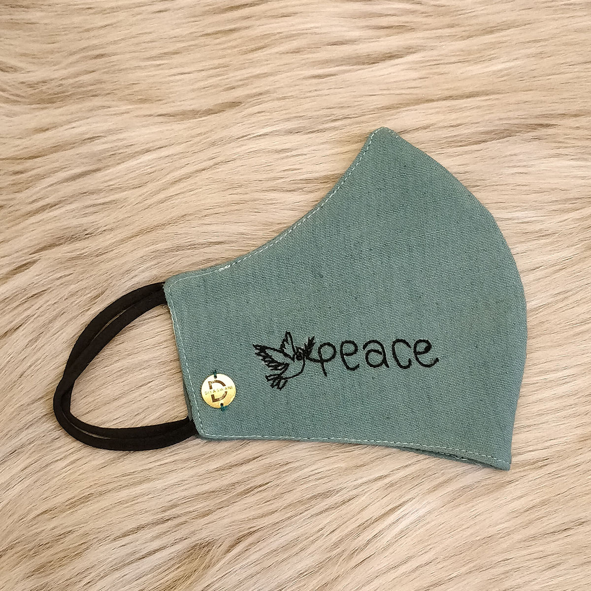 Buy Diya Aswani Teal Green Peace Mask Online