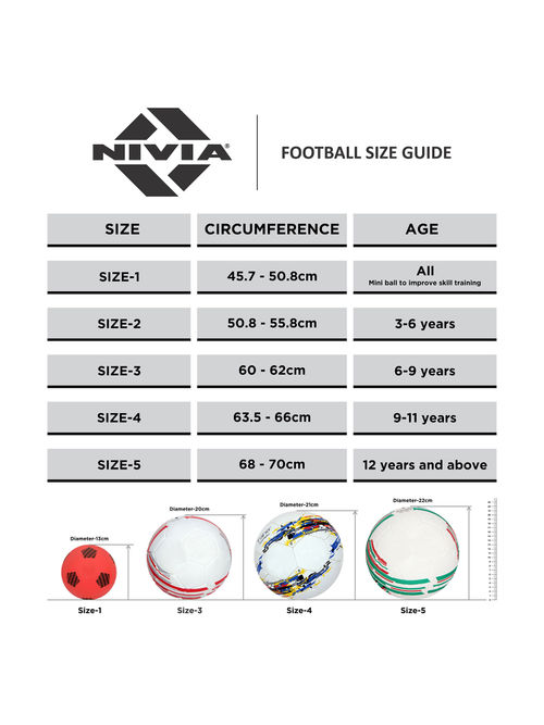 Official Football Size Chart STRAUSS Official Football Size 3