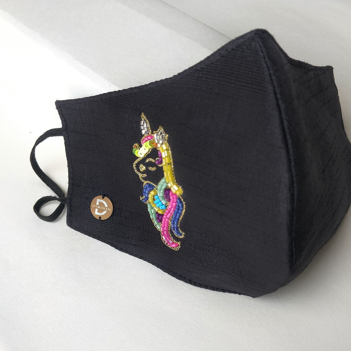 Buy Diya Aswani Female Black Unicorn Mask Online