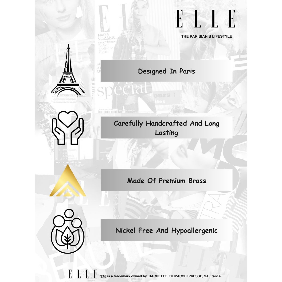 Buy ELLE Multi-Layered Pearl Classic Metal Shell Necklace Online