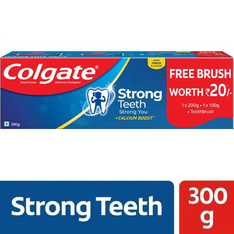 Colgate Strong Teeth- Indias No.1 Toothpaste+ Calcium Boost: Buy ...