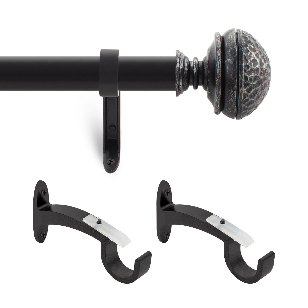 Buy Deco Window 36-66 Inch Adjustable Curtain Rod for Door & Windows ...