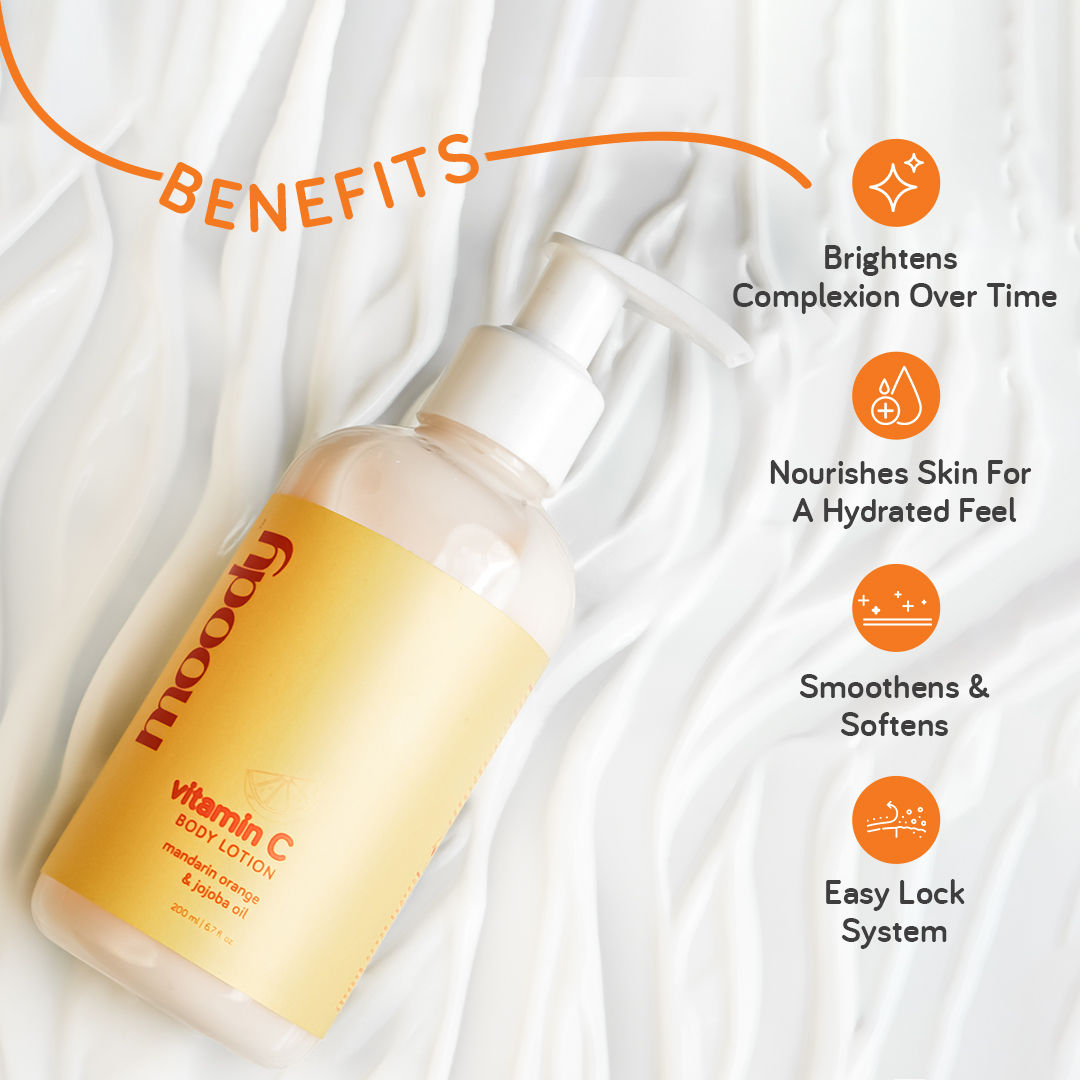 Buy Moody Vitamin C Body Serum Lotion with Mandarin Orange, Niacinamide ...