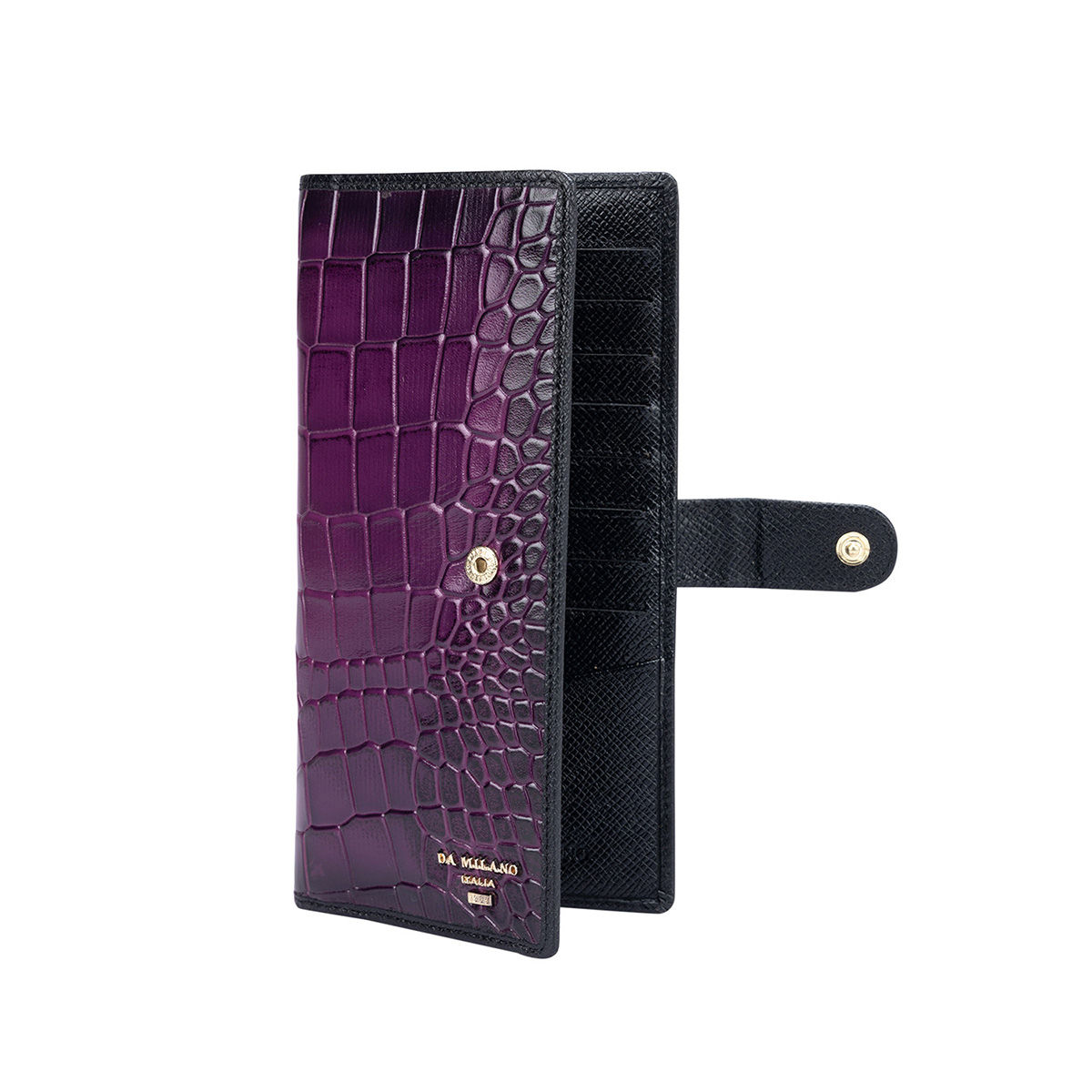 Buy Da Milano Genuine Leather Purple Card Case Online
