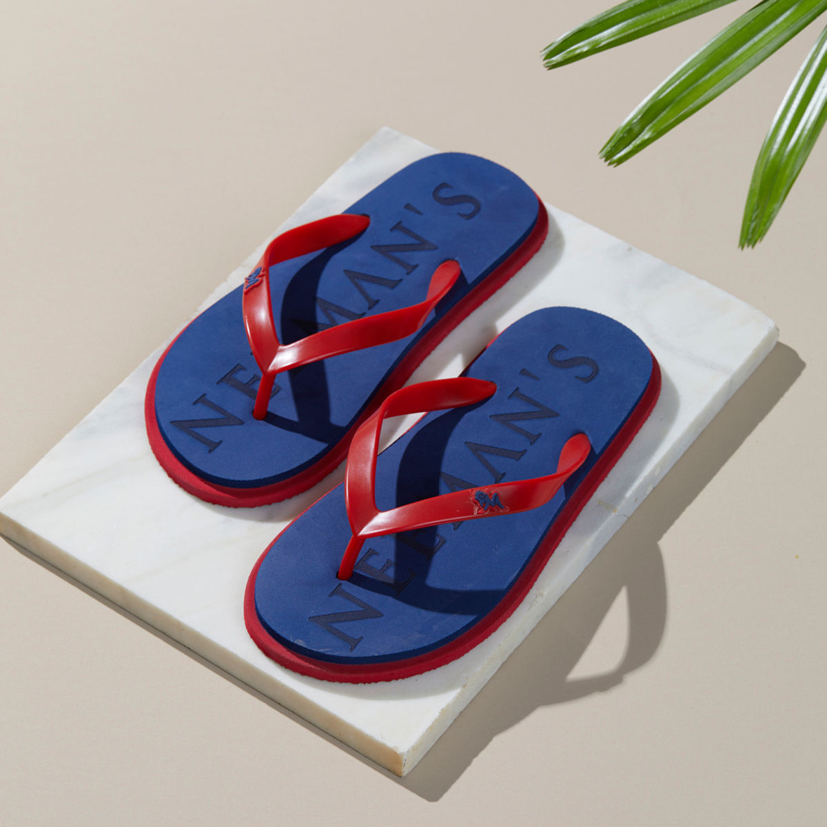 Buy Neeman's Eco Classic Slippers - Navy Blue Red Online