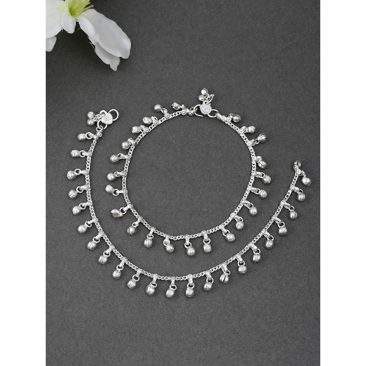 Silvermerc Designs Classic Chain Ghungroo Anklet: Buy Silvermerc ...