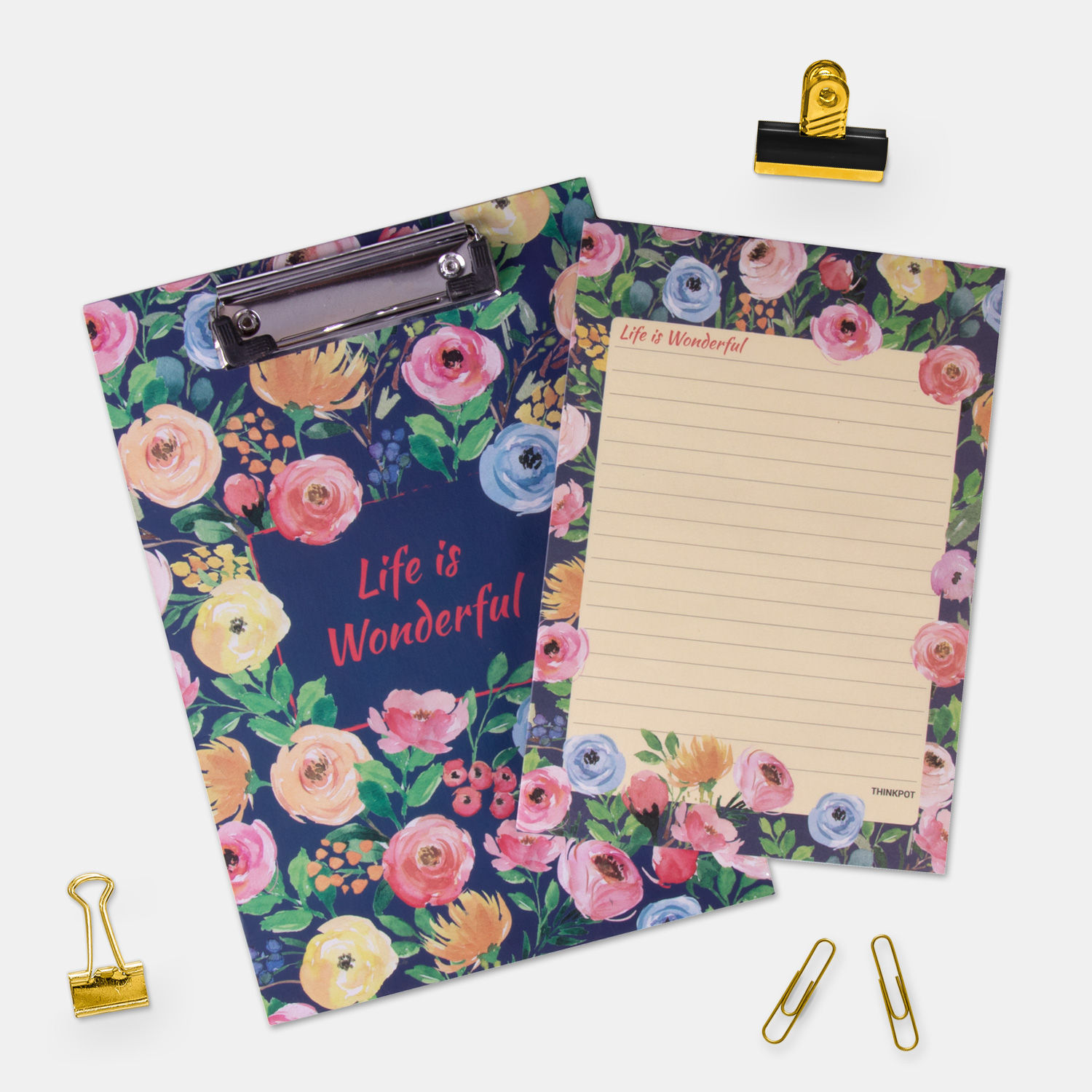 Buy Thinkpot Life Is Wonderful Small Desk Pad Combo Online