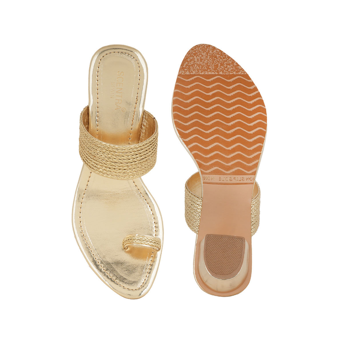 Buy SCENTRA Amari Sultan Embellished Kolhapuri Heels Online