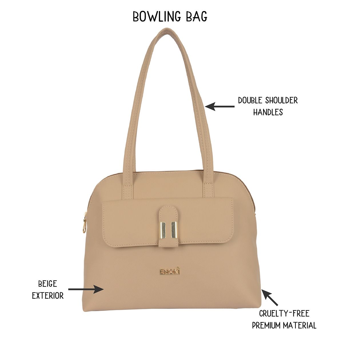 Buy Enoki Women Hand Bag Beige (M) Online