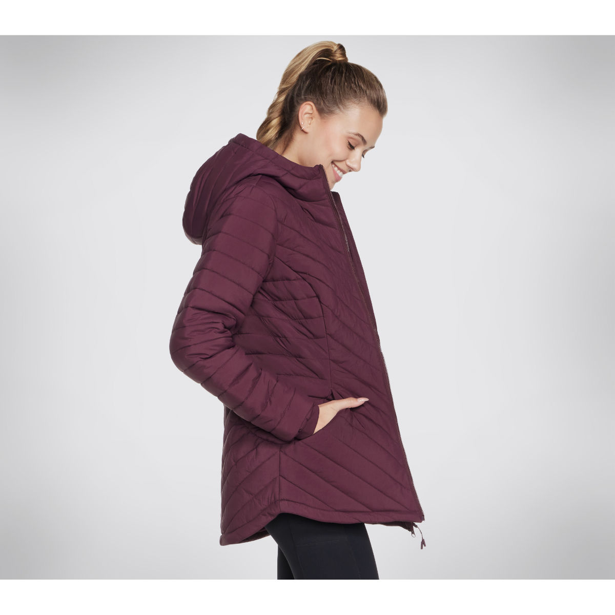 Buy SKECHERS Go Shield Everyday Parka Jacket Purple Online