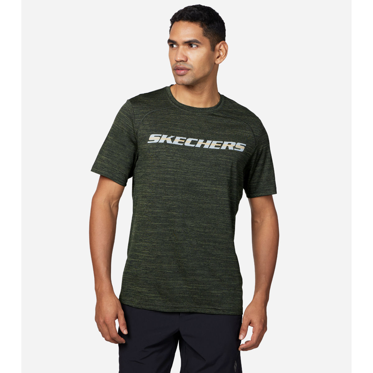 SKECHERS On The Road Motion Tee T Shirt Olive Green