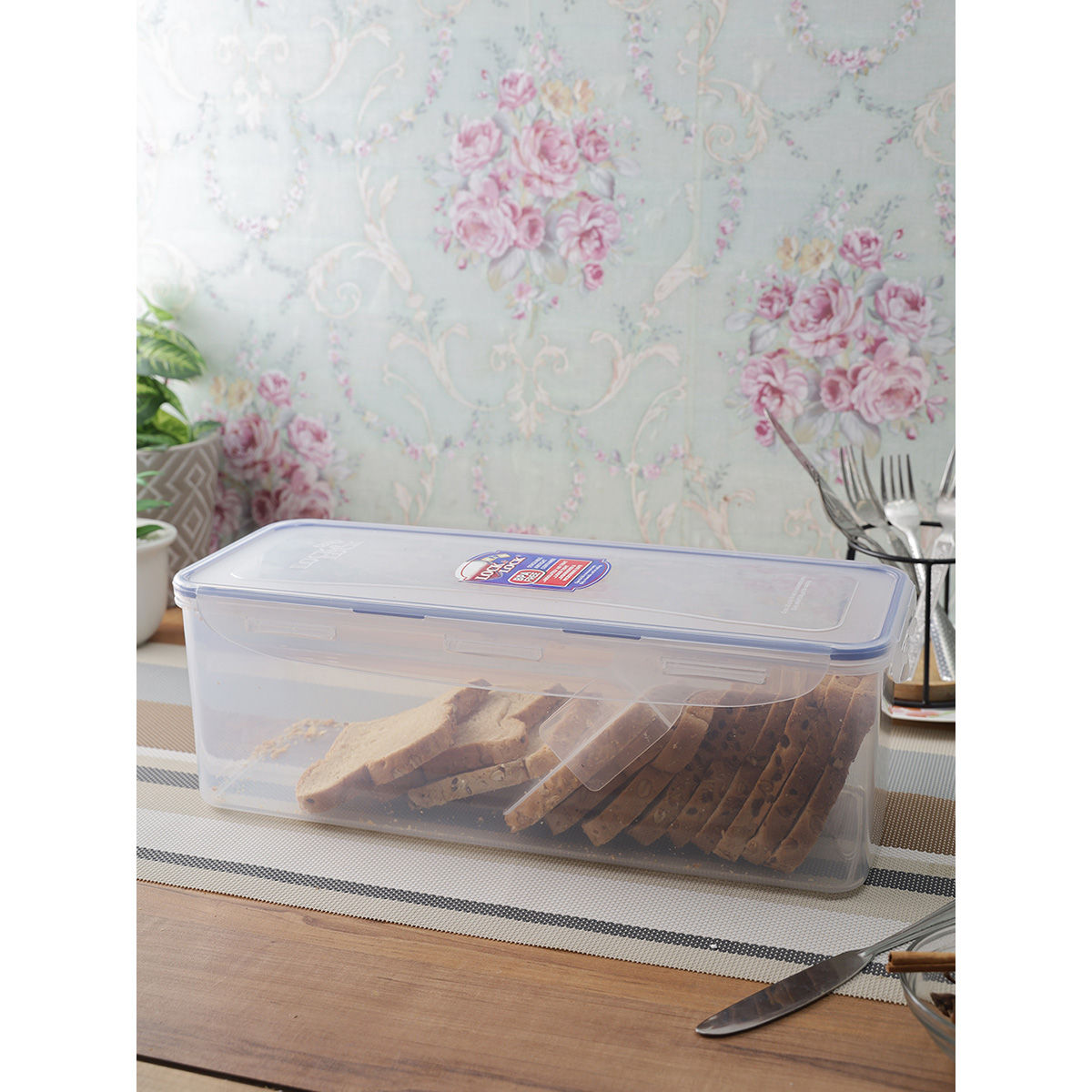 Lock & Lock Classic Plastic Airtight Bread Storage Container With Leak ...