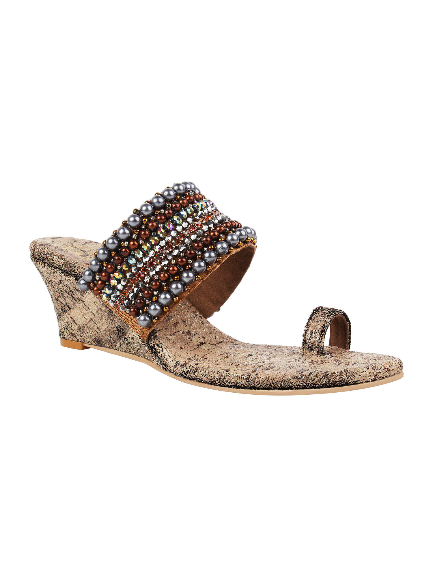 Buy CATWALK Multi Colour Embellished Wedges Online