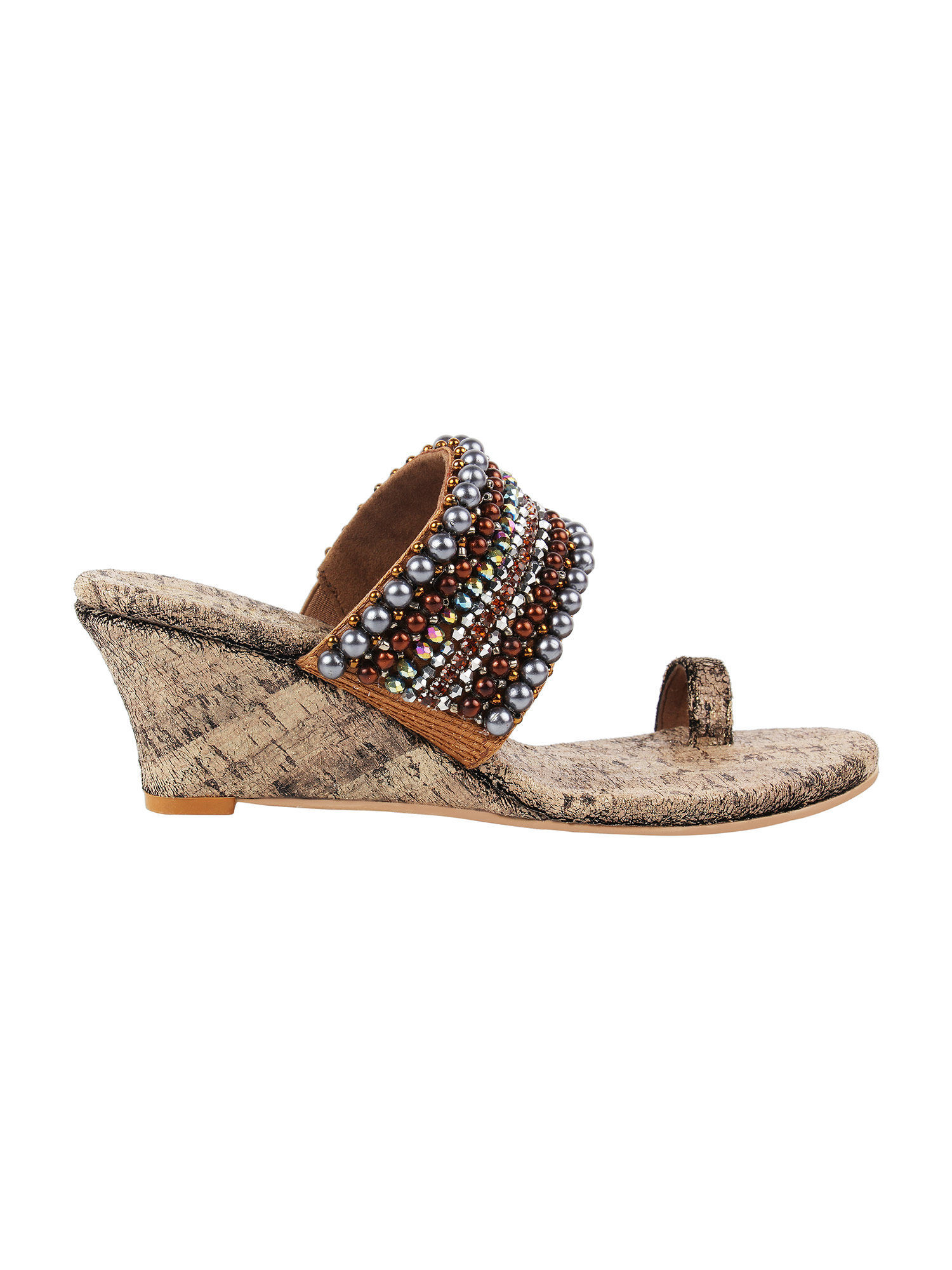 Buy CATWALK Multi Colour Embellished Wedges Online