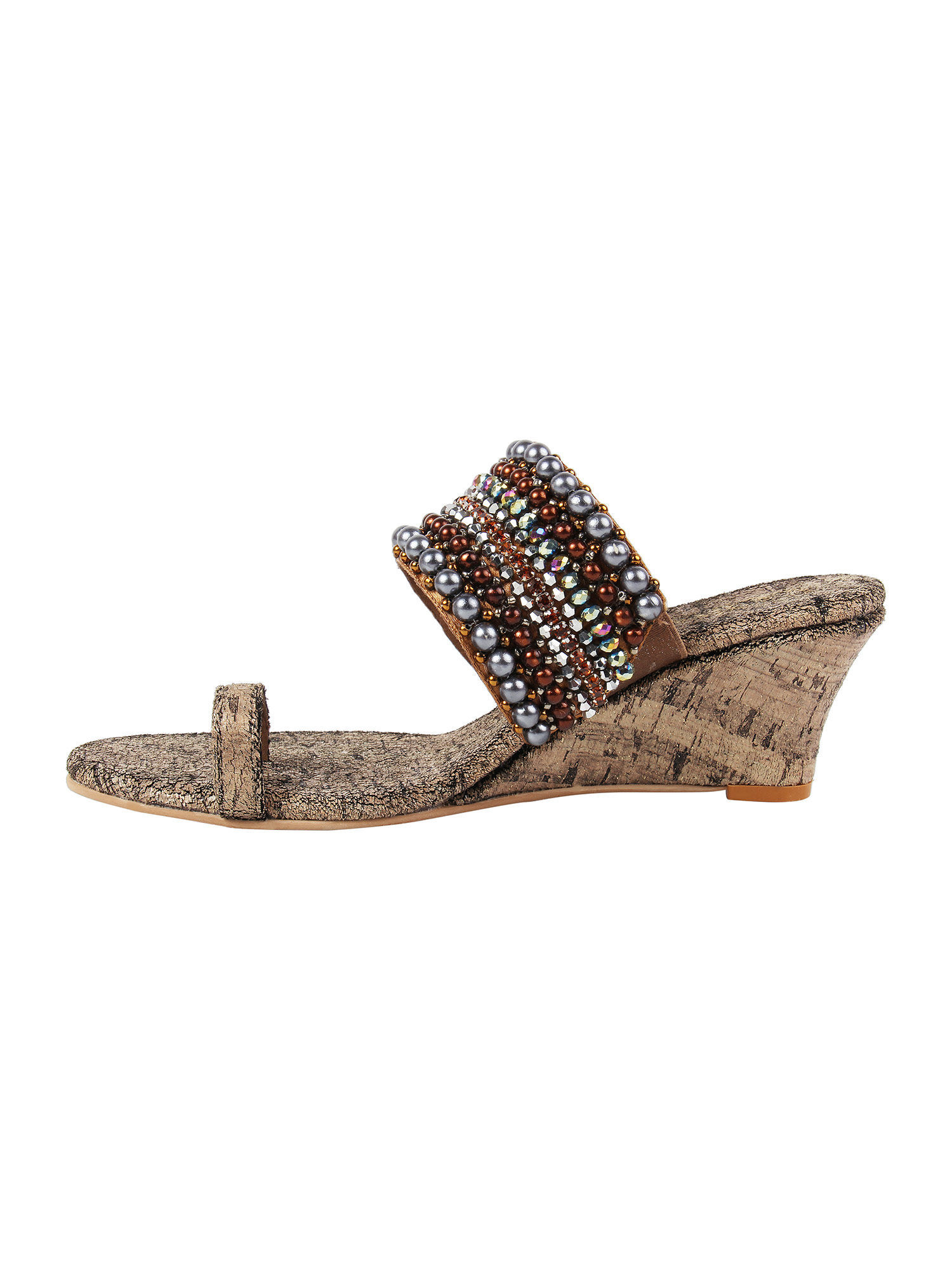 Buy CATWALK Multi Colour Embellished Wedges Online